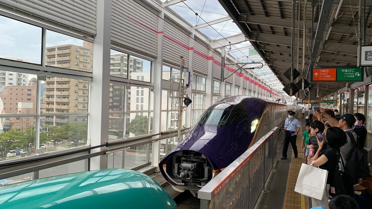 【東北新幹線 福島駅】E5やまびこ＋E8つばさ東京行き - YouTube