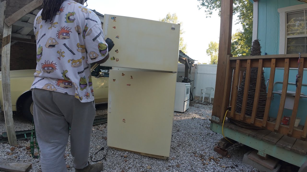 Smoke Stained Refrigerator Refurbish Part 1… - YouTube
