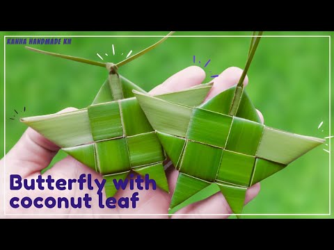 How to make a beautiful butterfly with coconut leaf | Butterfly making ...