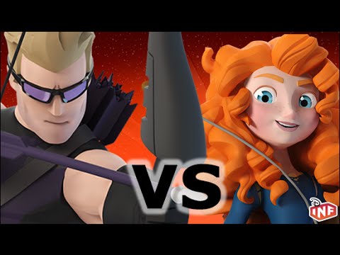 Hawkeye vs Merida sarlacc pit arena fight Disney Infinity toy box - YouTube