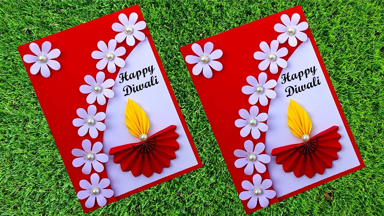 diwali card for school competition | diwali card 2024 | diy diwali ...