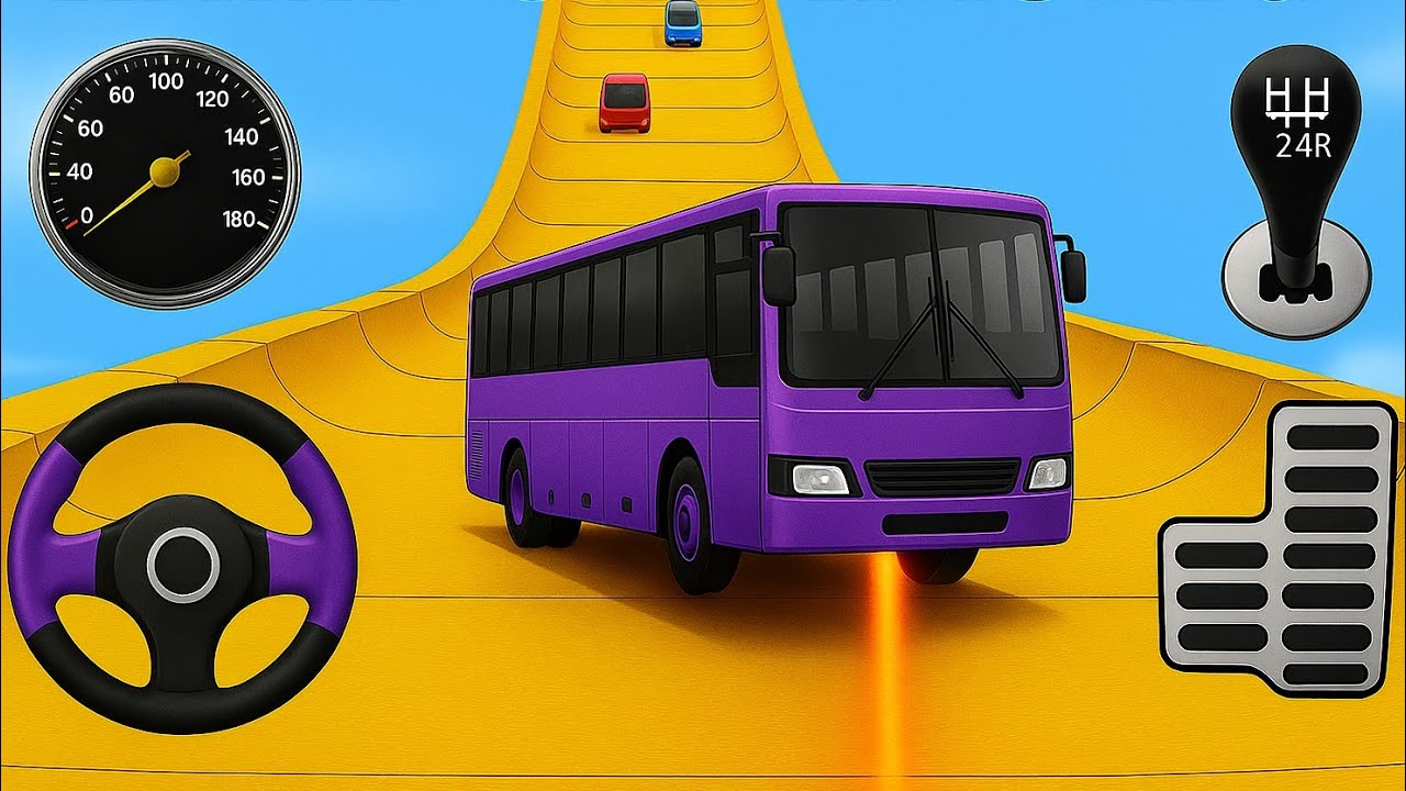 Crazy Bus Mega Ramp Impossible Racing - Bus Stunts Impossible Tracks ...