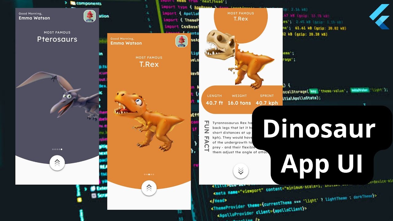 Dinosaur App UI 📱🦖🦕 | UI/UX @iloveui - YouTube