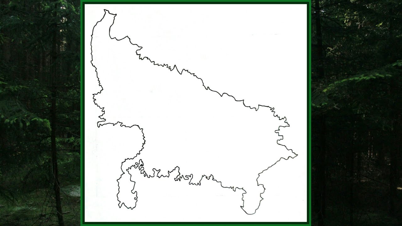 Uttar Pradesh Map Outline / Easy tricks to Draw a Map. - YouTube