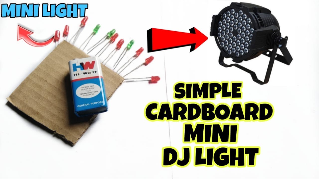How To Make Mini DJ Light With LED Light And Cardboard || Simple Mini ...
