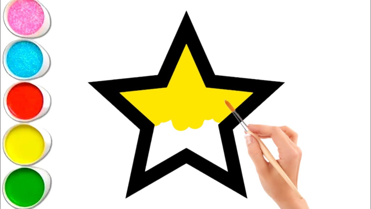 How to draw a Star, Shapes drawing,Learn Shapes,educational Video,2d ...