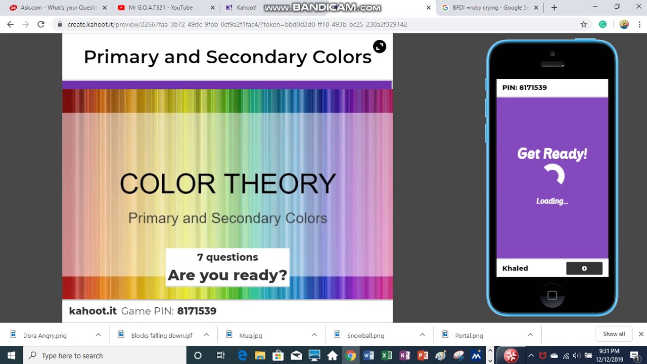 Kahoot is about primary and secondary colors - YouTube