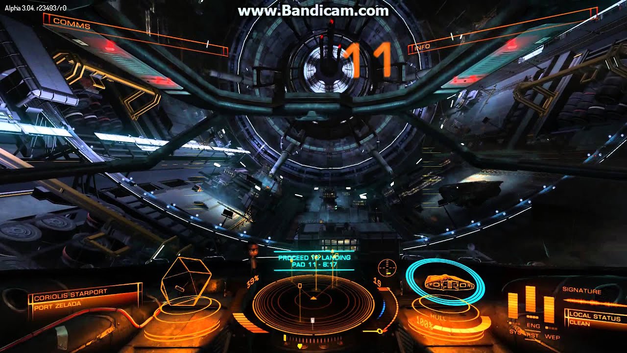 Elite Dangerous Coriolis station docking and take off - YouTube