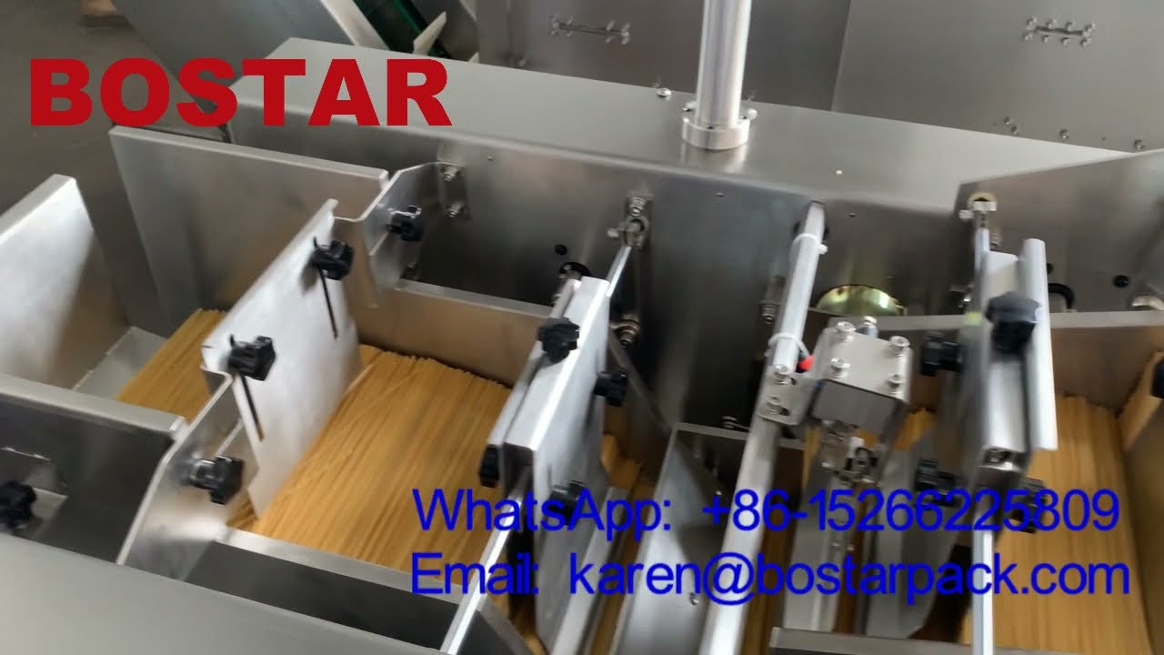 Spaghetti automatic packaging machine QINGDAO BOSTAR - YouTube