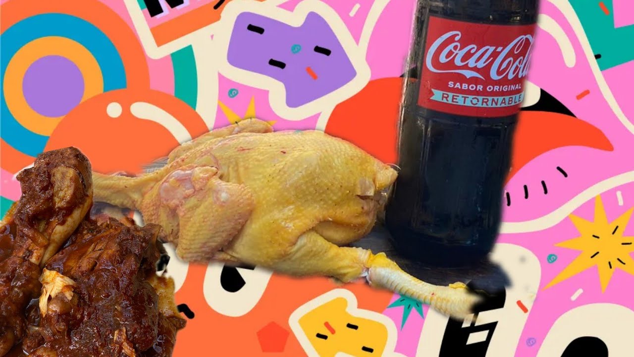 pollo a la coca cola receta de fuego al carbón - YouTube
