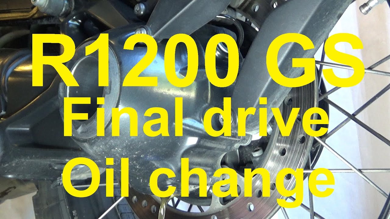BMW R1200 GS Final drive Oil Change. Peräöljyn vaihto. - YouTube