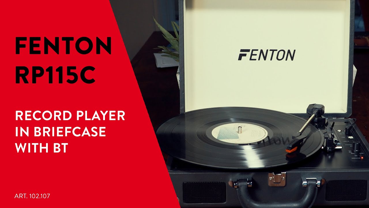 Fenton RP115C Record Player Briefcase with BT - 102.107 - YouTube
