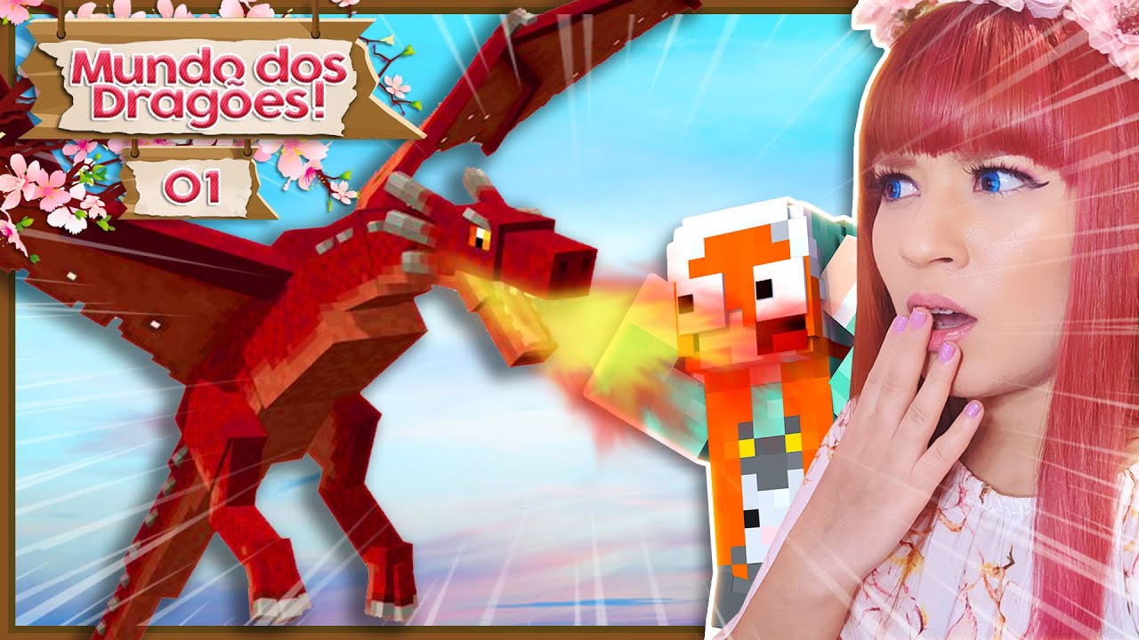 DEI DE CARA COM UM DRAGÃO - Minecraft: Mundo dos Dragões #01 - YouTube