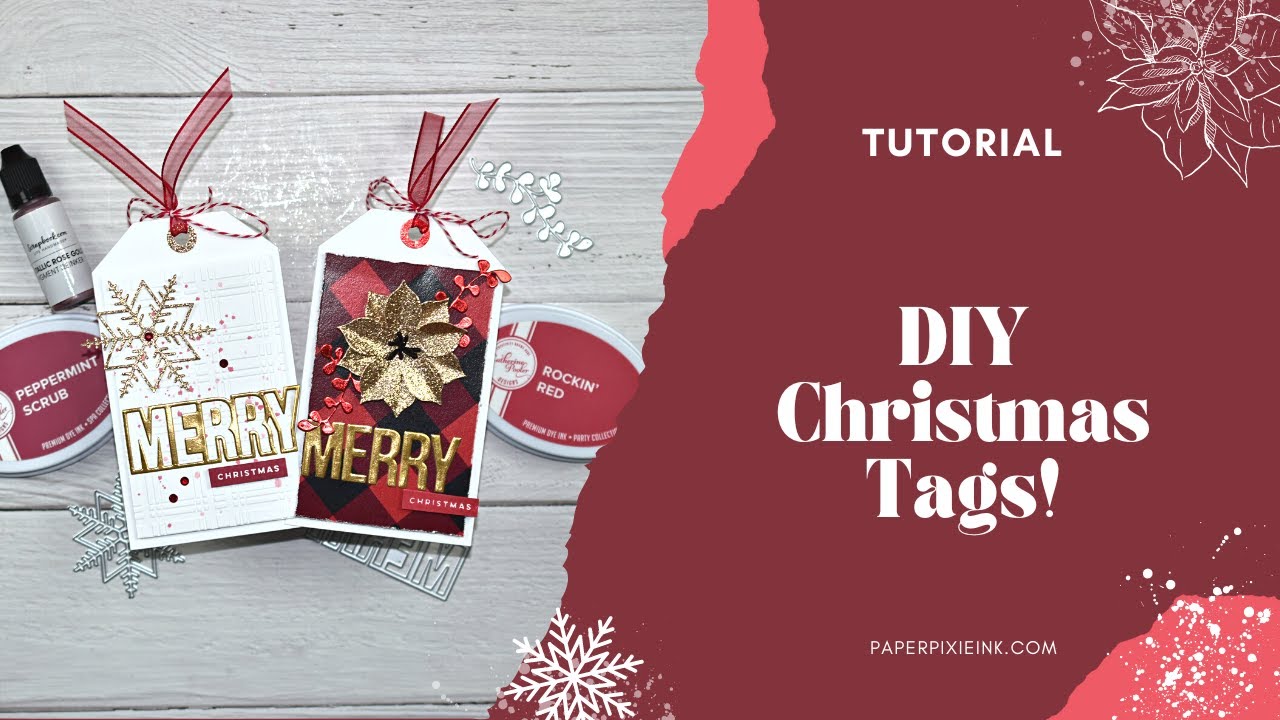 DIY Christmas Tags Tutorial! - YouTube