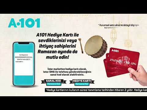 Ramazanda A101’den alacağınız hediye kartları ile sevdiklerinizi ve ihtiyaç sahiplerini mutlu edin!