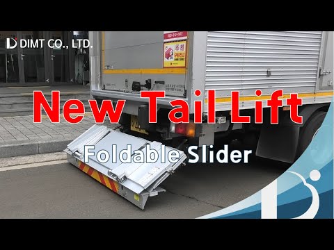 Dimt new slider tail lift, foldable slider - YouTube