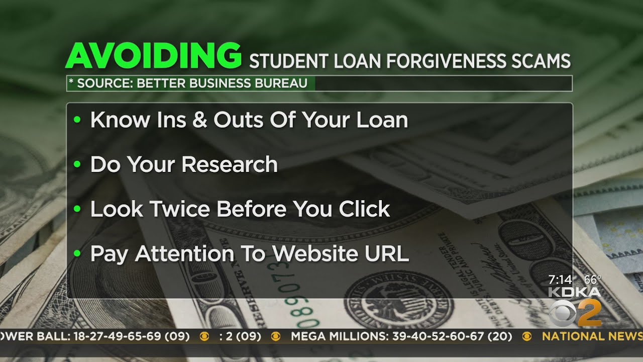 Watch out for student loan forgiveness scams - YouTube