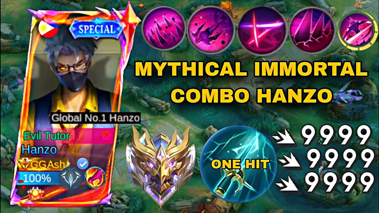 NEW HANZO MYTHICAL IMMORTAL TRICKS!! (Must try this new immortal ...