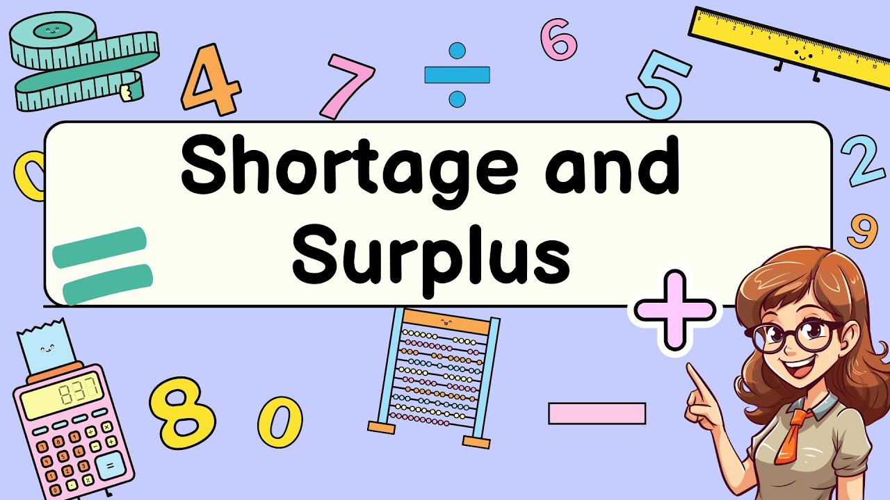 Word Problem Involving Shortage and Surplus 1 - YouTube