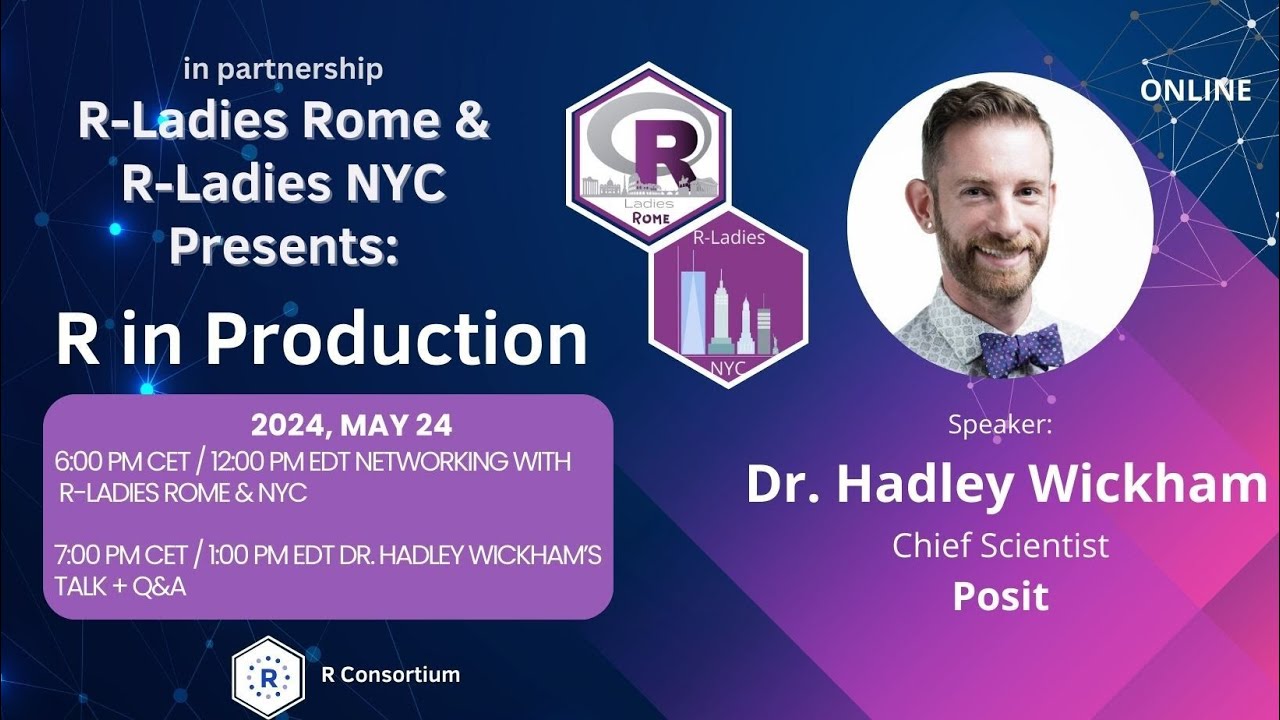 R-Ladies Rome (English) - R in Production - Hadley Wickham - YouTube