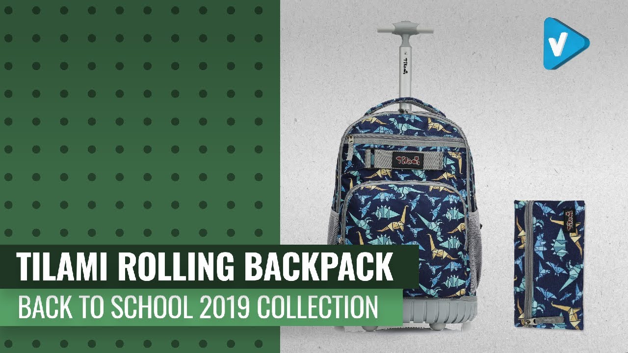 Tilami Rolling Backpack 18 Inch With Pencil Case Wheeled Laptop ...