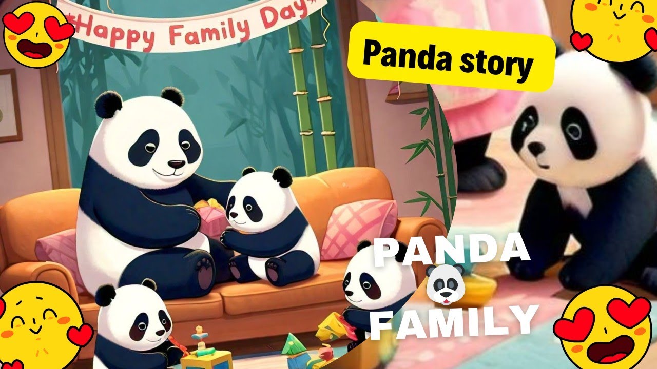 panda 🐼 cute family cartoon| panda family| animated cartoon|cocomelon ...