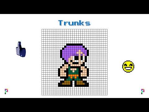 Haw to draw TRUNKS (Dragon Ball) ? DIY TUTO Pixel Art Workshop - YouTube