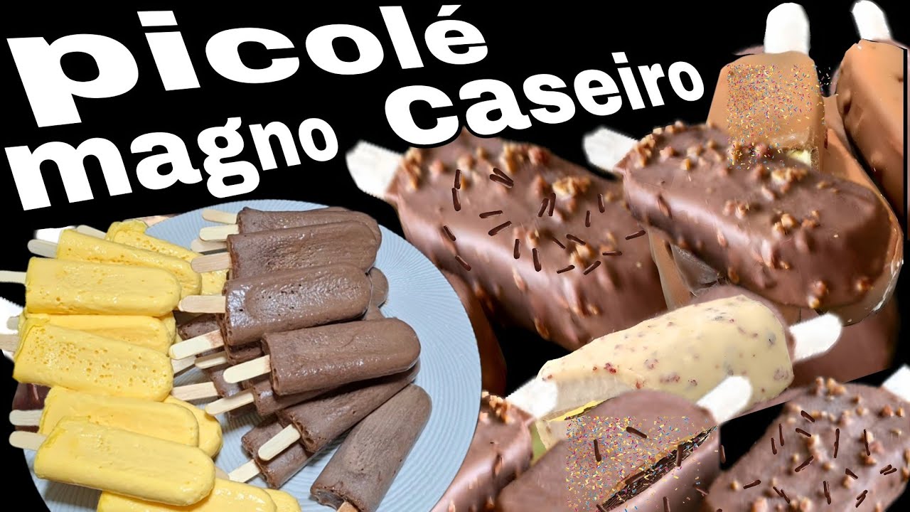 COMO FAZER PICOLÉ MAGNO CASEIRO DE LIQUIDIFICADOR CHOCOLATE E MARACUJÁ ...