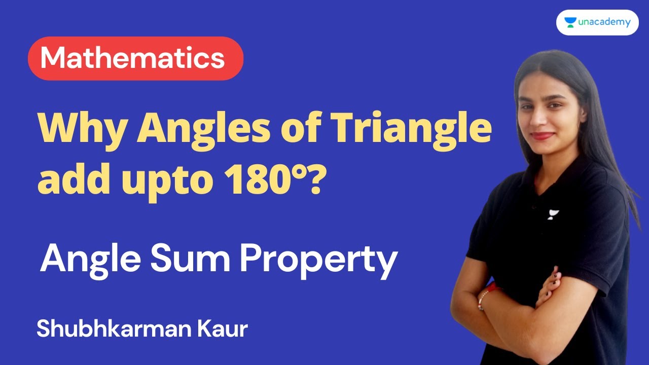 Why Angles of Triangle add upto 180°? | Angle Sum Property ...