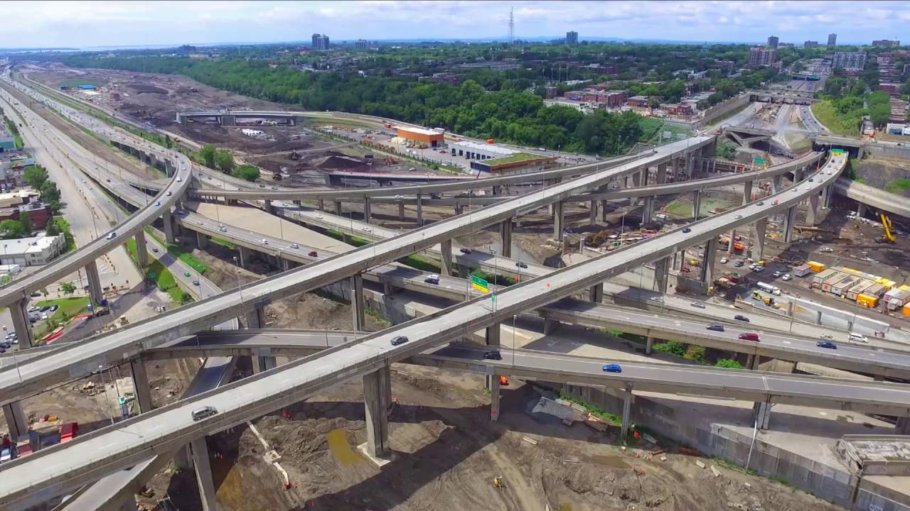 10 minutes of Turcot Interchange construction - DJI Phantom - YouTube