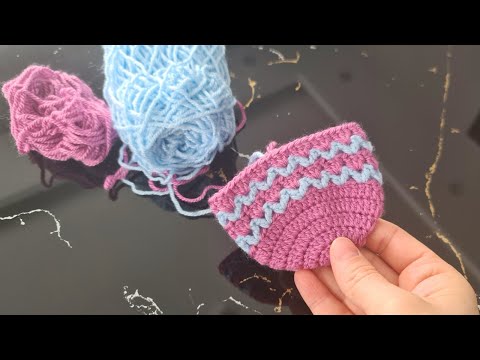 Zikzak Desenli Patik Modeli ✅ Tığ işi harika bir patik modeli, ✅ How to crochet sock slippers