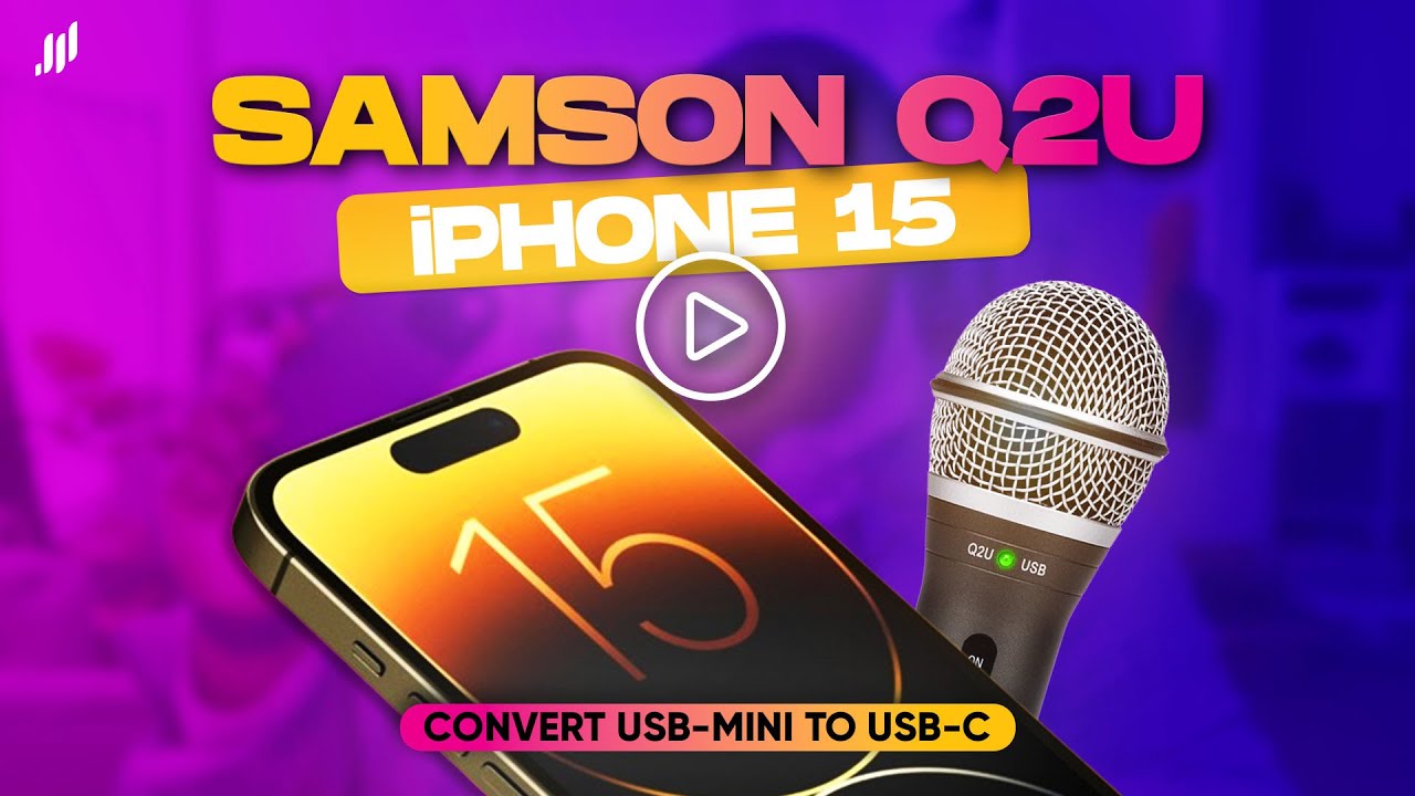 How To Connect Samson Q2U to iPhone 15 (USB-C) - YouTube