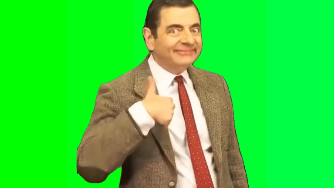 Mr. Bean thumbs up green screen - YouTube