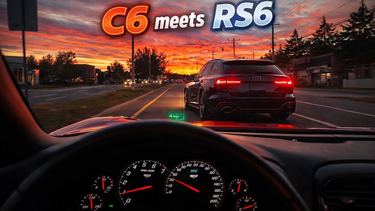 C6 RAW TOGUE DRIVE | RUNNING INTO AN RS6?! | MINIMUM TALKING - YouTube