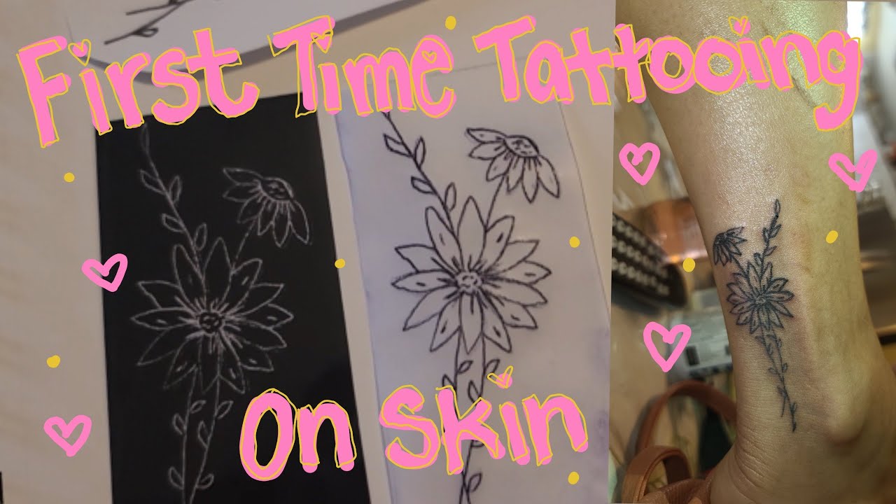 My First Time Tattooing on Real Skin - YouTube