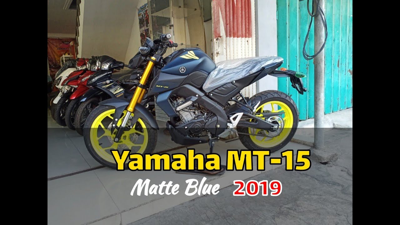 Yamaha MT-15 2019 Matte Blue | Jiwa Muda, Velg Hijau Stabilo - YouTube