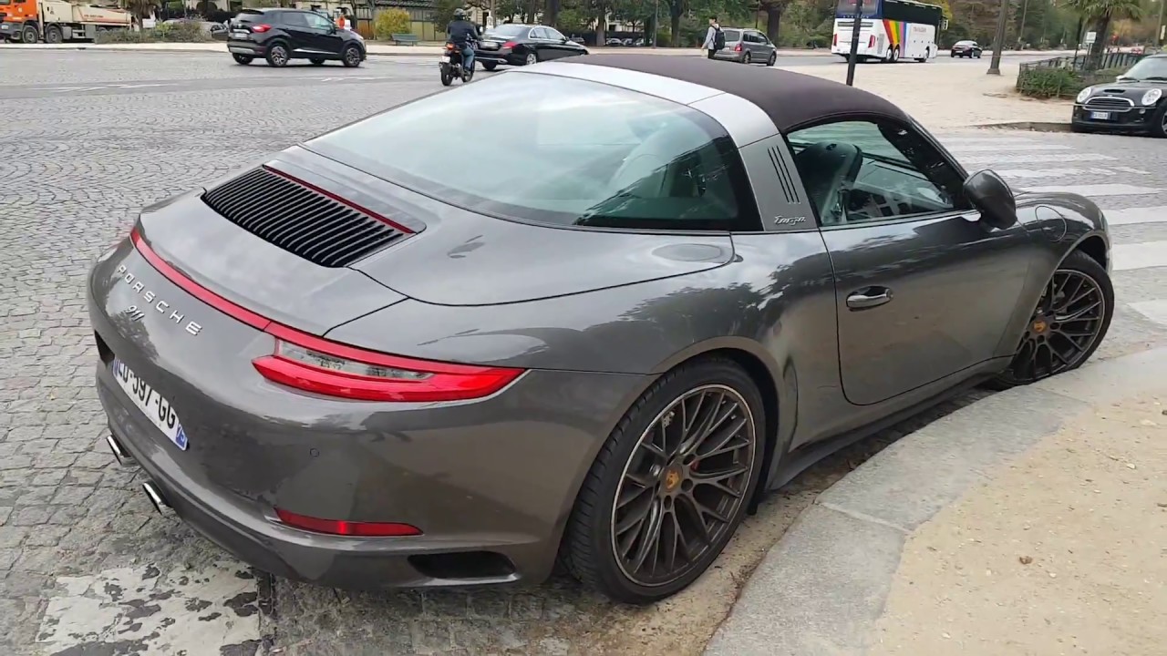 2016 grey porsche 911 991 targa 4s mkii in Paris France phase2 991-2 ...