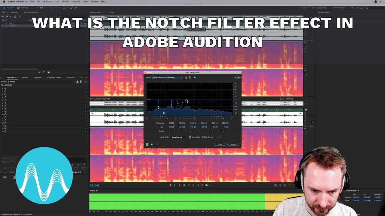 What Is The Notch Filter Effect in Adobe Audition - YouTube