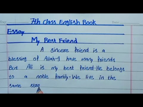 7th Class Essay My Best Friend in English - YouTube