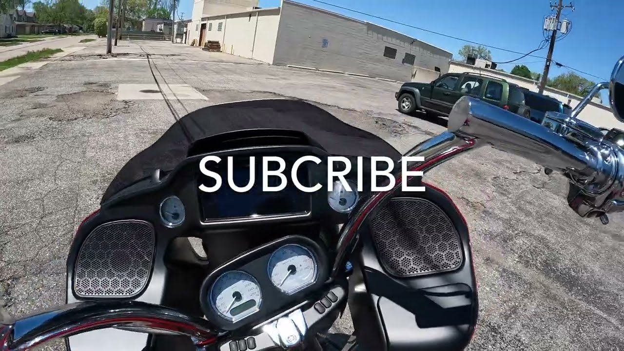 18 inch handlebars installed on 2021 Harley Davidson Road Glide - YouTube