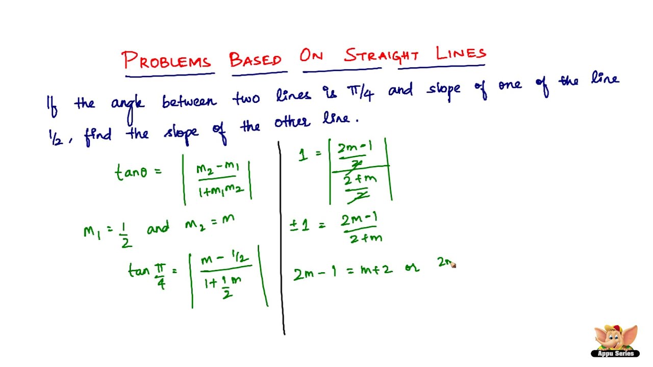 How to solve problems based on Straight Lines?-- Vol. 3/4 - YouTube