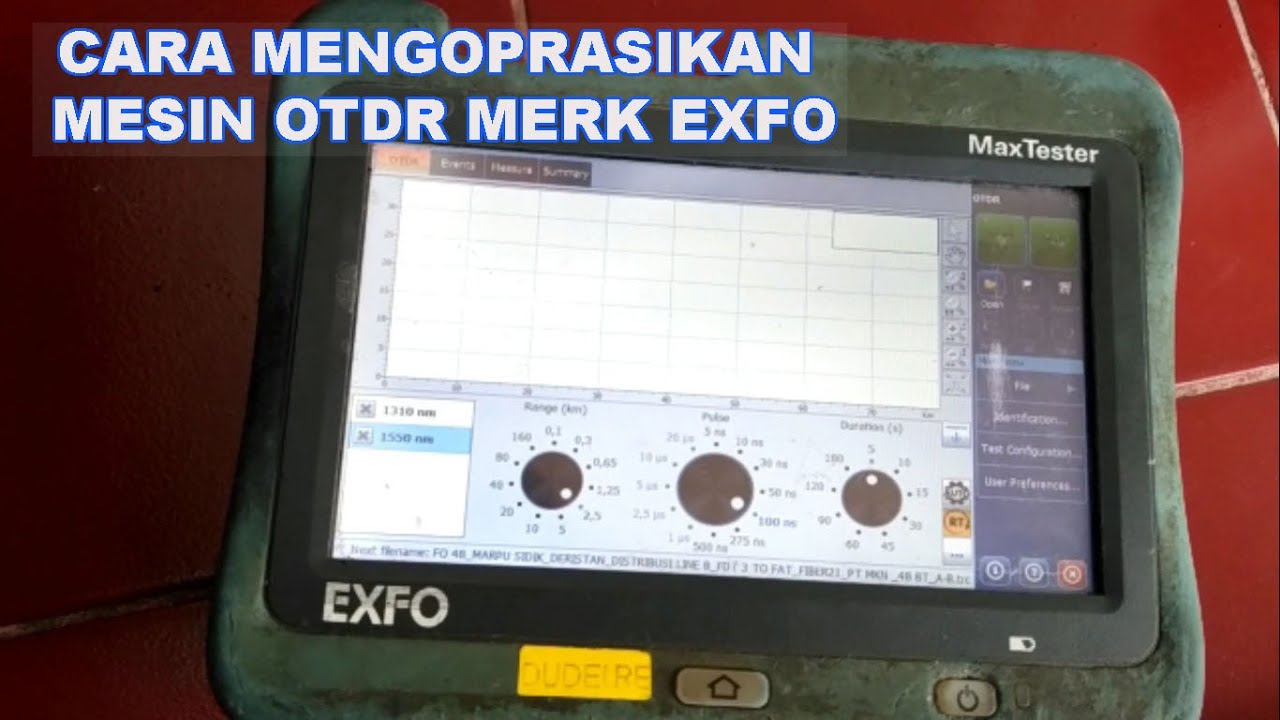 CARA MENGOPERASIKAN MESIN OTDR MERK EXFO - YouTube