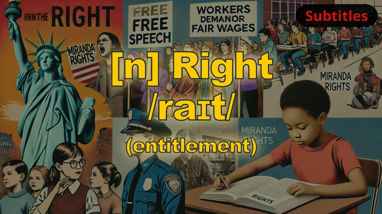 [n] Right meaning (entitlement) with 5 examples - YouTube