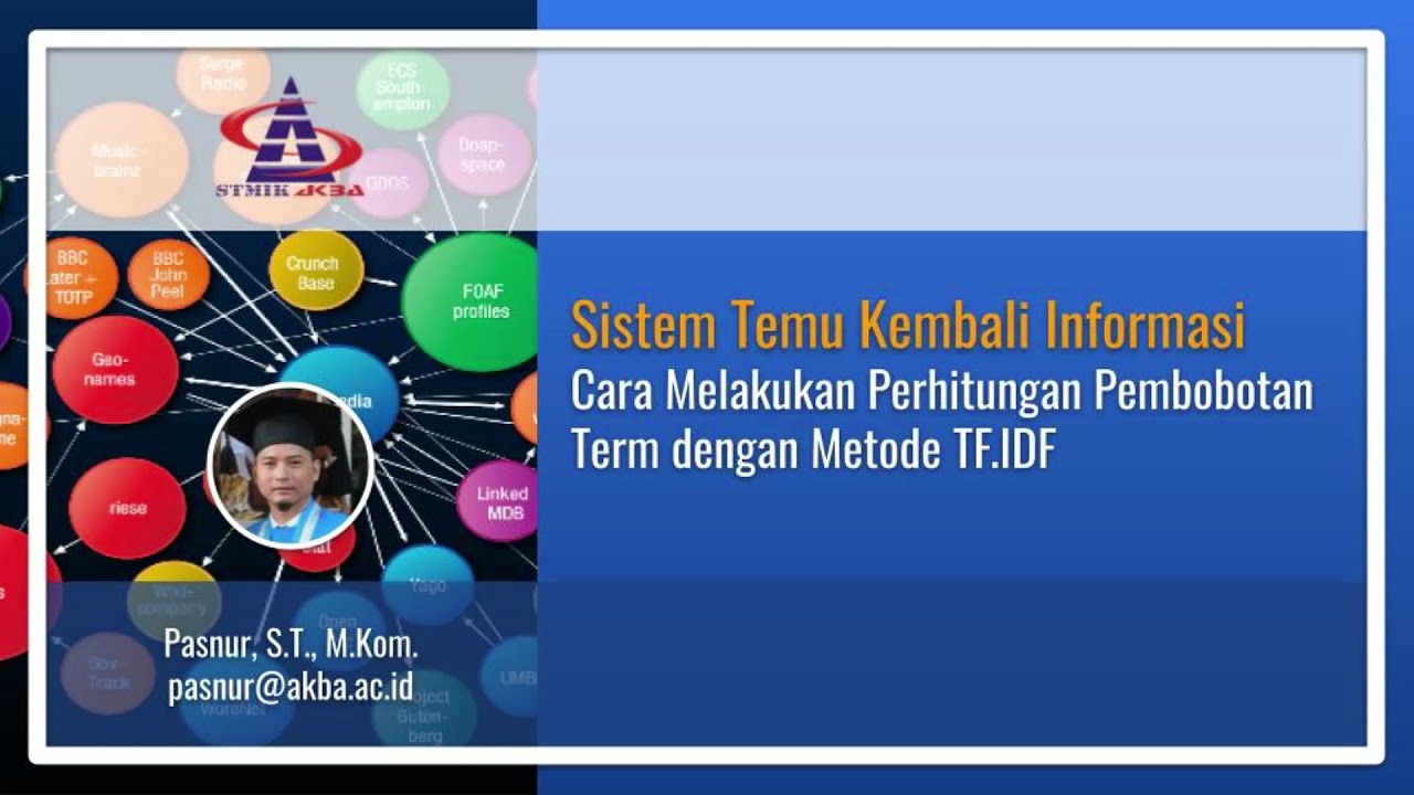Cara Melakukan Perhitungan Pembobotan Term dengan Metode TF.IDF - YouTube