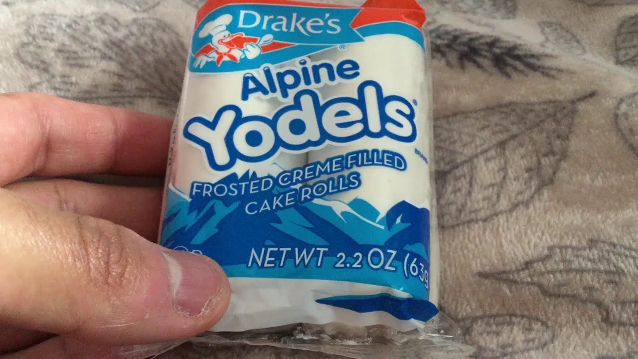 ASMR Whispering and Taste Testing Drakes Alpine Yodels Frosted Creame ...