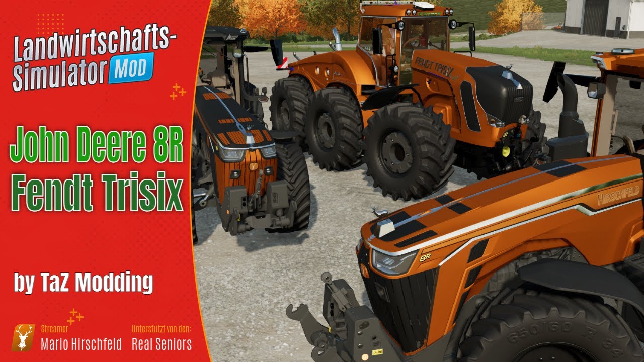 LS22 Modpack 2 / VOLL Konfigurierbar: JD 8R & Fendt Trisix von Tasman ...