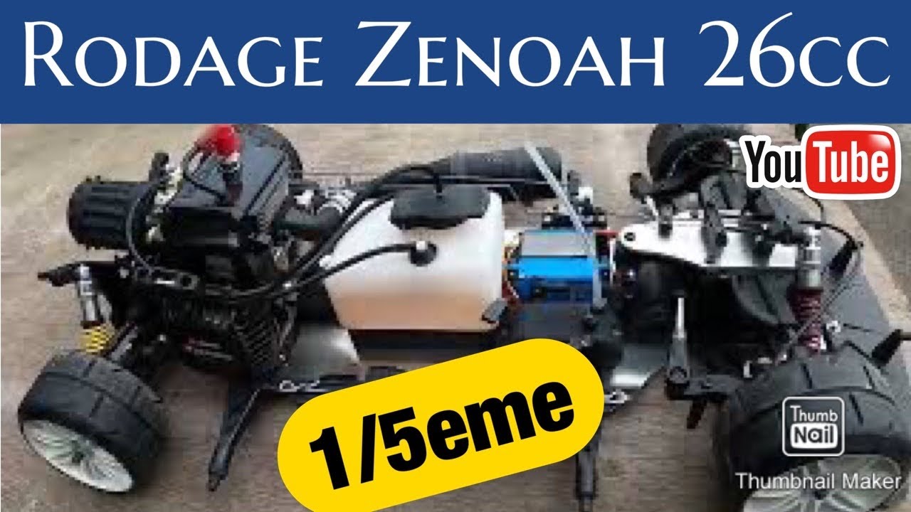 1/5ème MINI COOPER FG - RODAGE MOTEUR ZENOAH 26cc G 260 RC - 1/5 ...