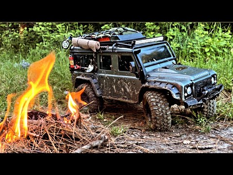 1/10 Scale RC Car : TRAXXAS TRX4 Defender Mud Bash !  RC Araba İle Bataklık da Off-Road RC Defender