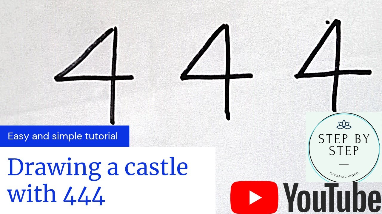 How to Draw a castle with #444 | step by step easy | for beginners ...
