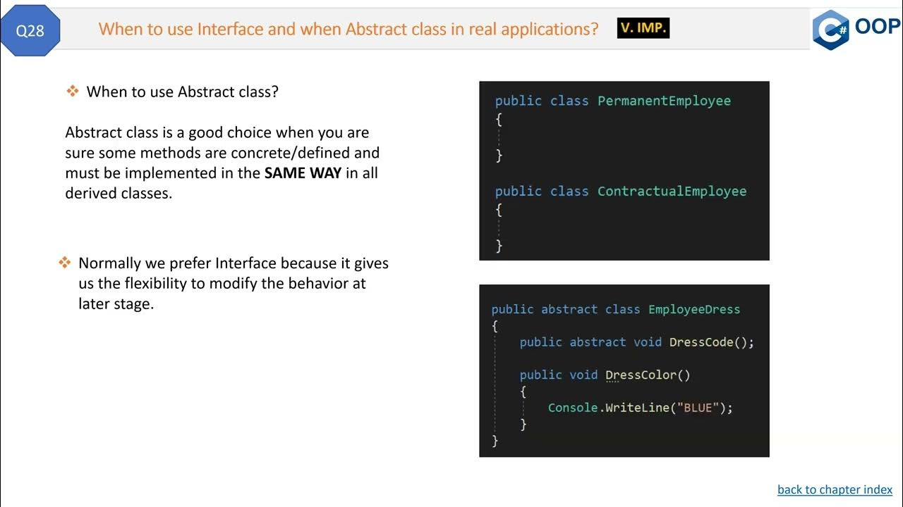 Top 500 .NET Interview Questions: OOPS & C# - Abstract Class & Interface (Chapter 3) - YouTube
